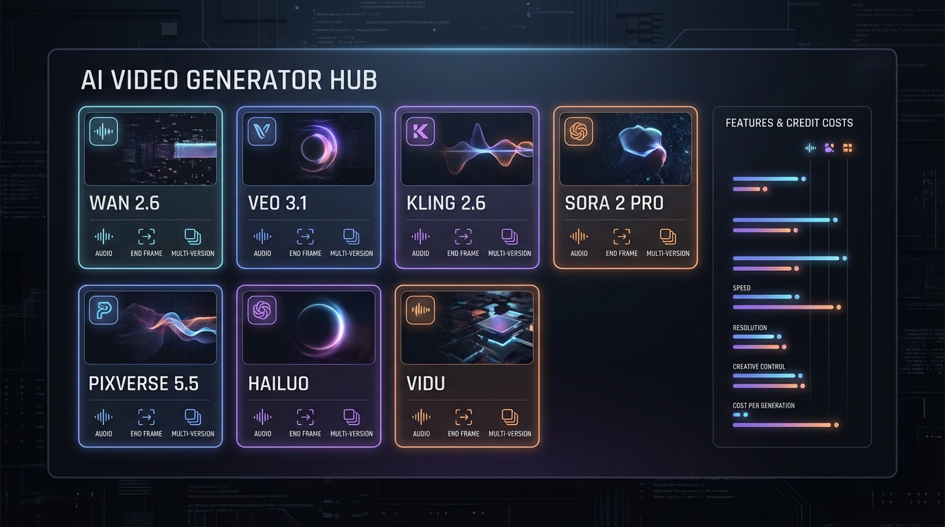 VideoWeb AI Video Generator 2026: Best Models, Features & Costs | videoweb.ai